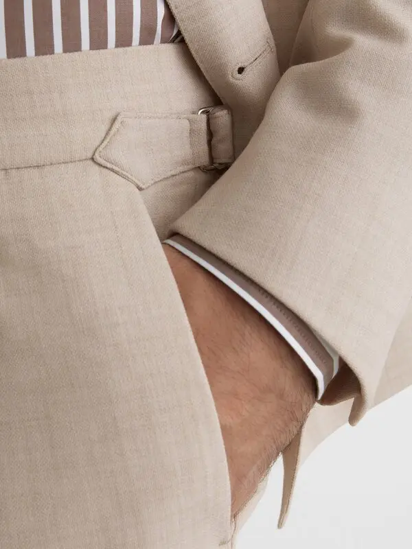 REISS Tapered Fit Side-adjuster Suit Trousers With Wool