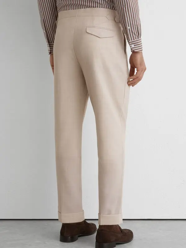 REISS Tapered Fit Side-adjuster Suit Trousers With Wool