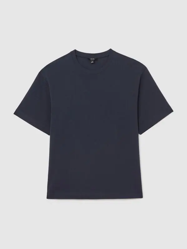 REISS Cotton Relaxed-fit T-shirt - Navy