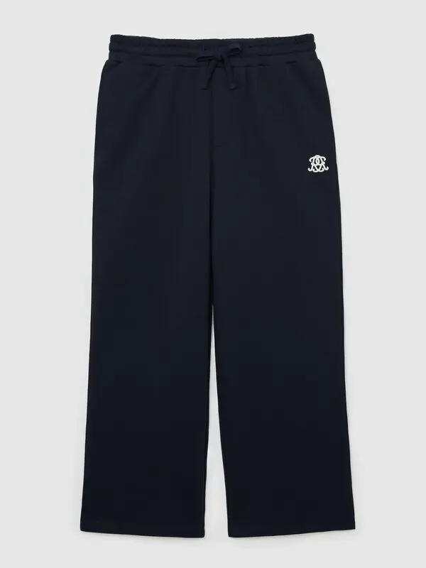 REISS Monogram-embroidered Relaxed Joggers