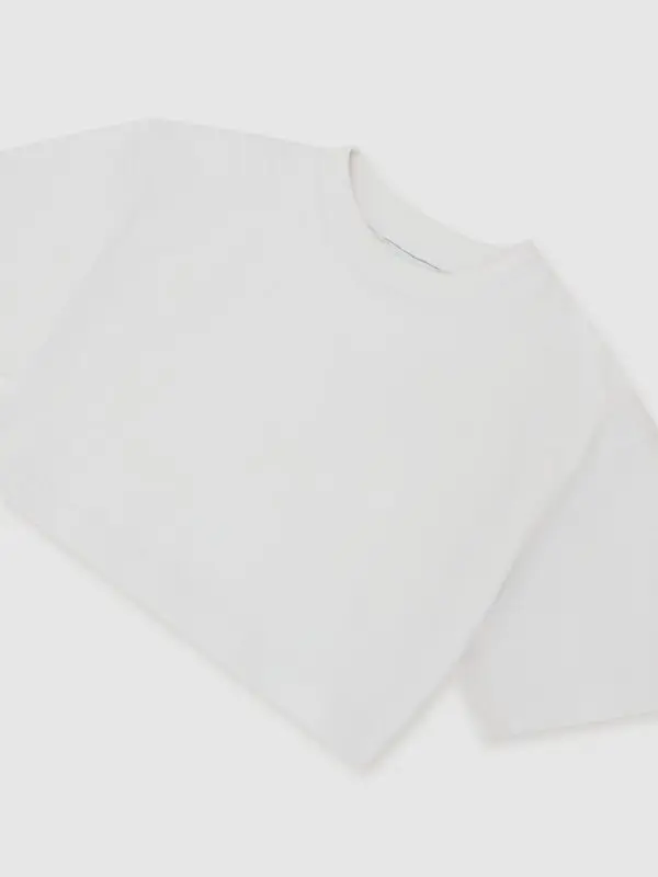 REISS 3-9 Yrs Cotton Relaxed Cropped T-shirt