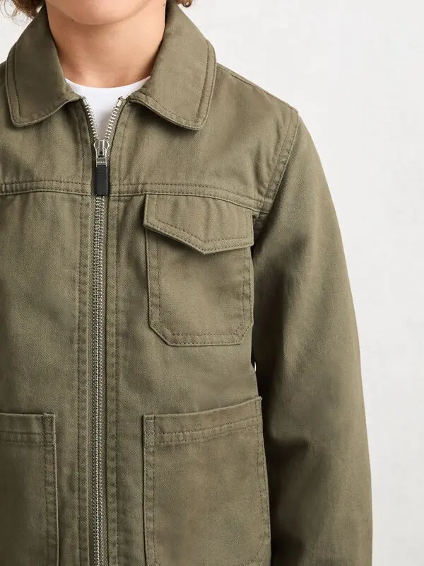 REISS 3-9 Yrs Cotton Zip-through Utility Jacket