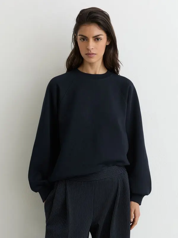 REISS Cotton-blend Full-sleeve Sweatshirt