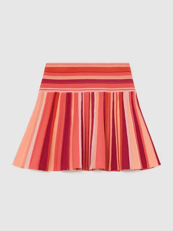 REISS 3-9 Yrs Stripe-knit Pleated Skirt