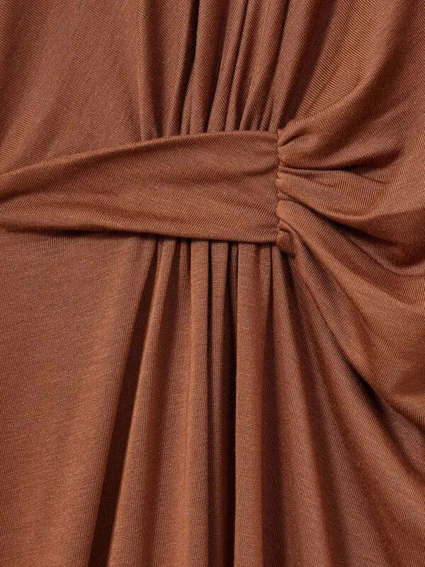 REISS Draped Jersey Midi Dress