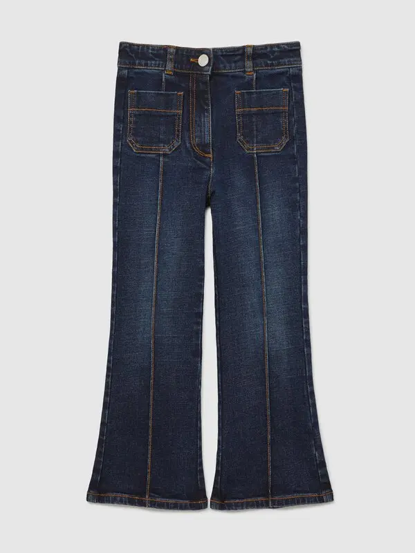 REISS 9-13 Yrs Patch-pocket Flared Jeans