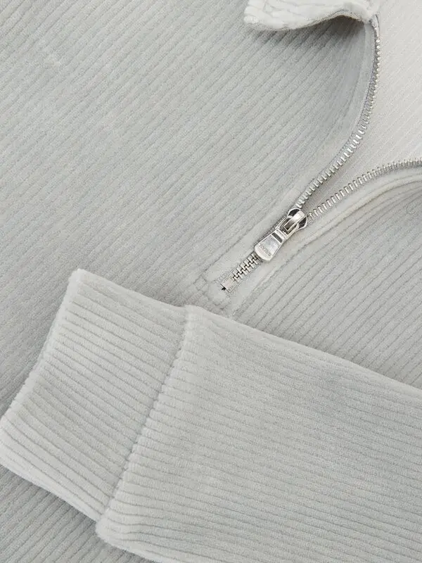 REISS 9-13 Yrs Corduroy Half-zip Polo Shirt