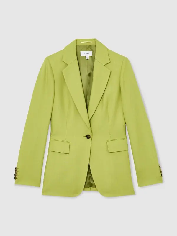 REISS Textured-weave Single-breasted Suit Blazer
