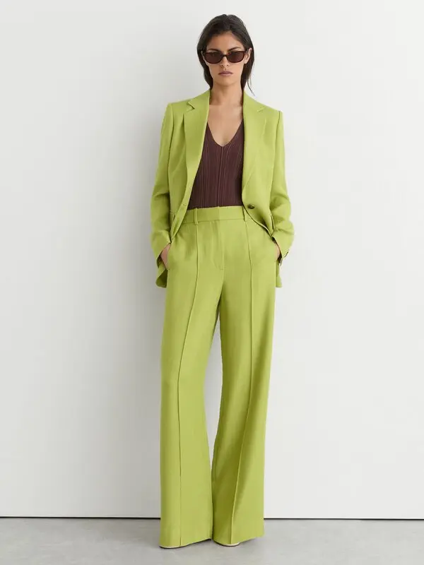 REISS Textured-weave Single-breasted Suit Blazer