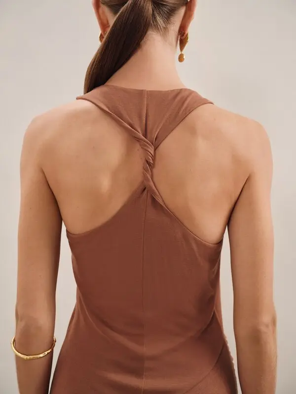 REISS Ruched Jersey Midi Dress