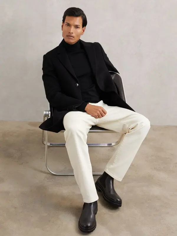 REISS Leather Chelsea Boots - Black
