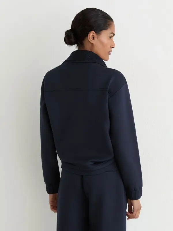 REISS Premium Interlock Half-zip Sweatshirt