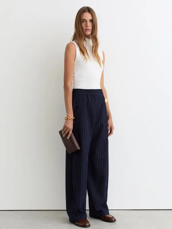 REISS Stretch-cotton High-neck Vest