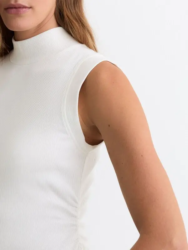 REISS Stretch-cotton High-neck Vest