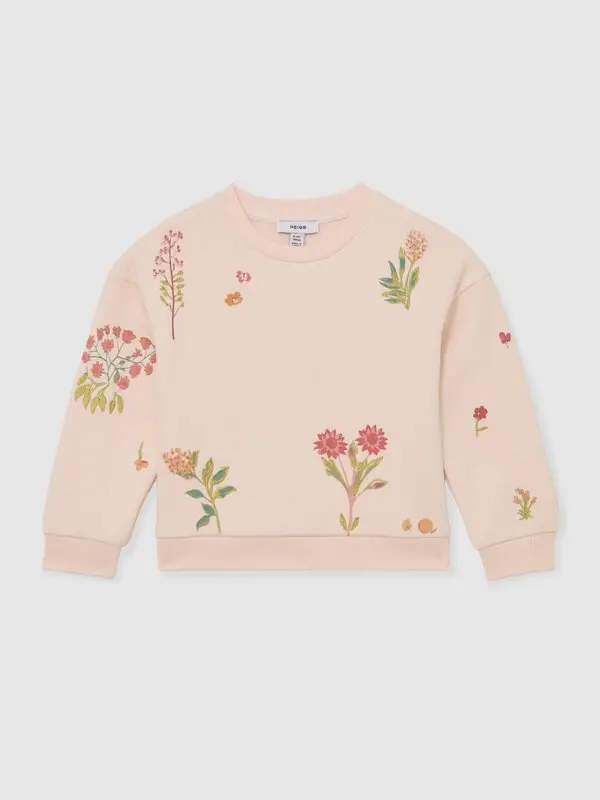 REISS 3-9 Yrs Cotton-blend Floral Sweatshirt