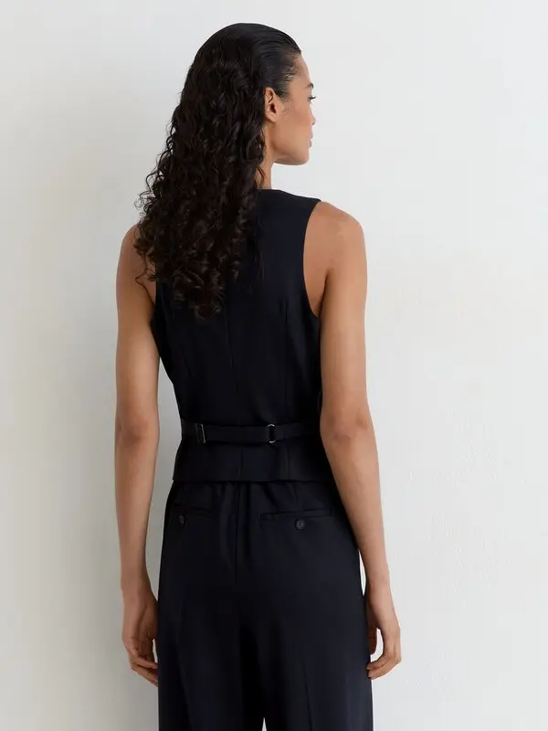 REISS Wool-blend Tailored Waistcoat
