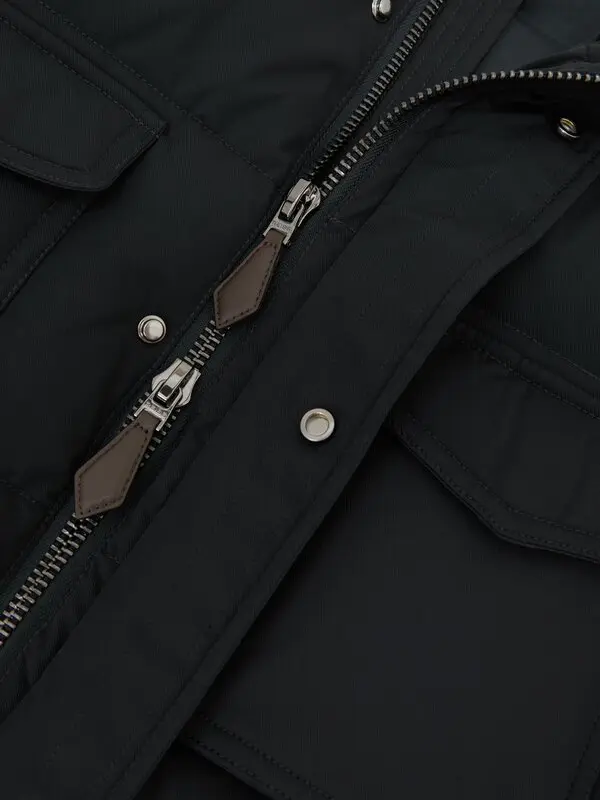 REISS Quilted Four-pocket Puffer Jacket