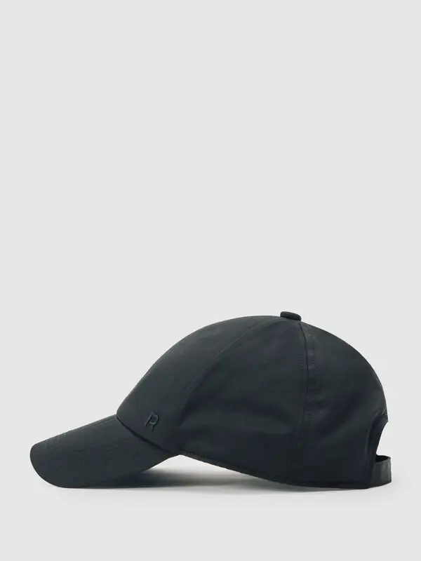 REISS Logo-embroidered Baseball Cap - Black