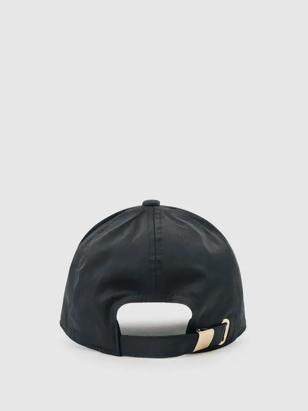 REISS Logo-embroidered Baseball Cap - Black