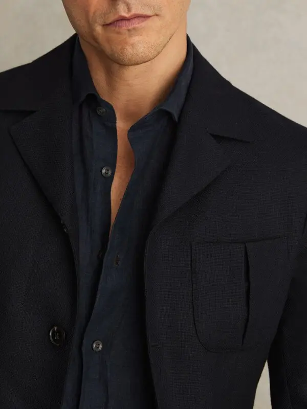 REISS Wool-blend Single-breasted Blazer Tailored-fit