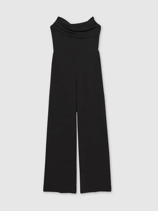 REISS Structu Strapless Wide-leg Jumpsuit - Black