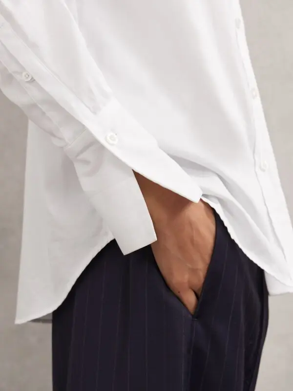 REISS Cotton-sateen Folded-cuff Shirt