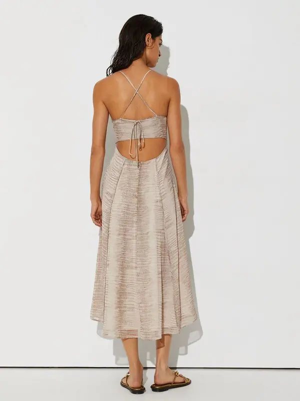REISS Snake-print Midi Beach Dress