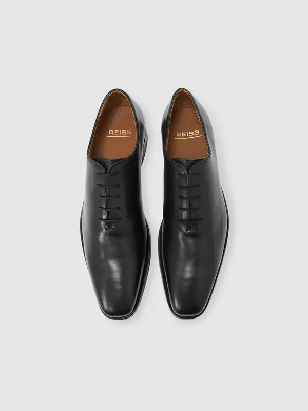 REISS Leather Lace-up Oxford Shoes - Black