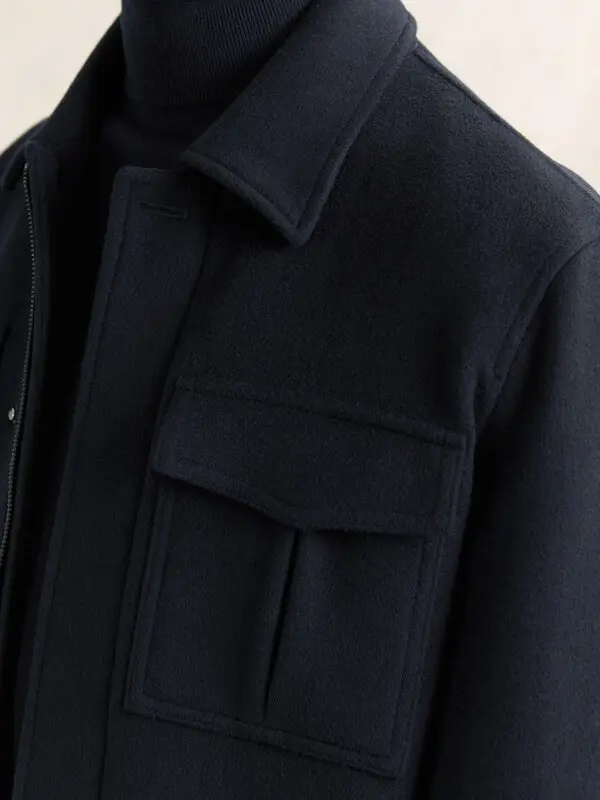 REISS Wool Blend Twin Pocket Zipped Jacket