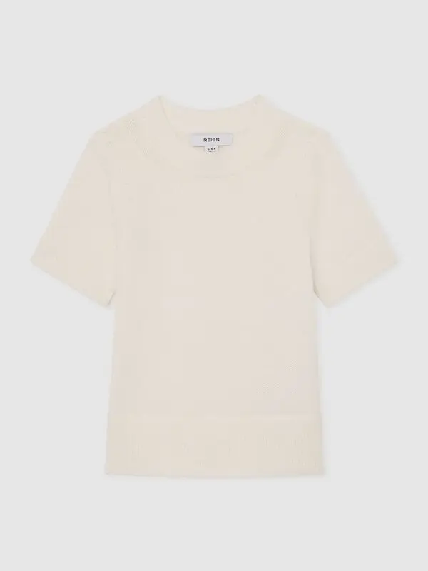 REISS 9-13 Yrs Cotton Short-sleeve Jumper