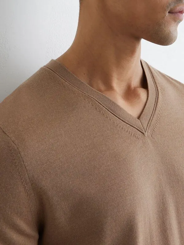 REISS Wool V-neck Jumper