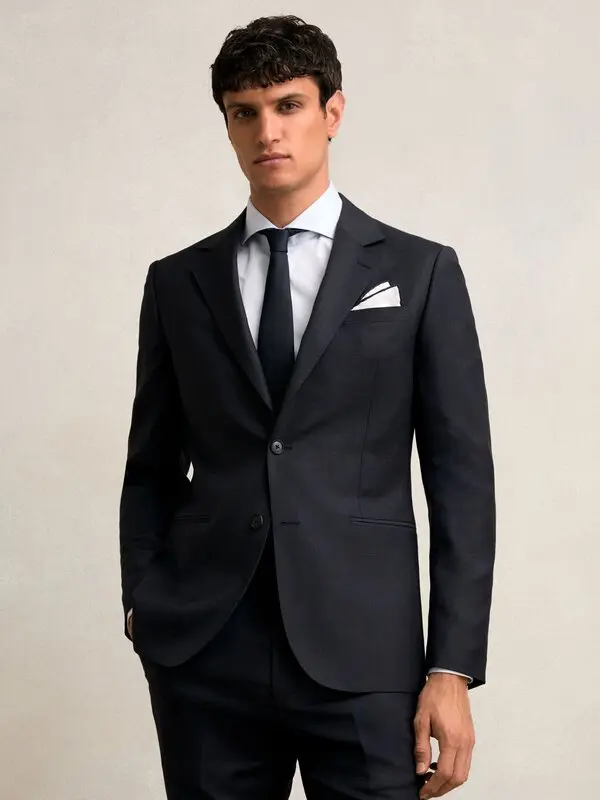 REISS Wool Single-breasted Check Suit Blazer Tailored-fit