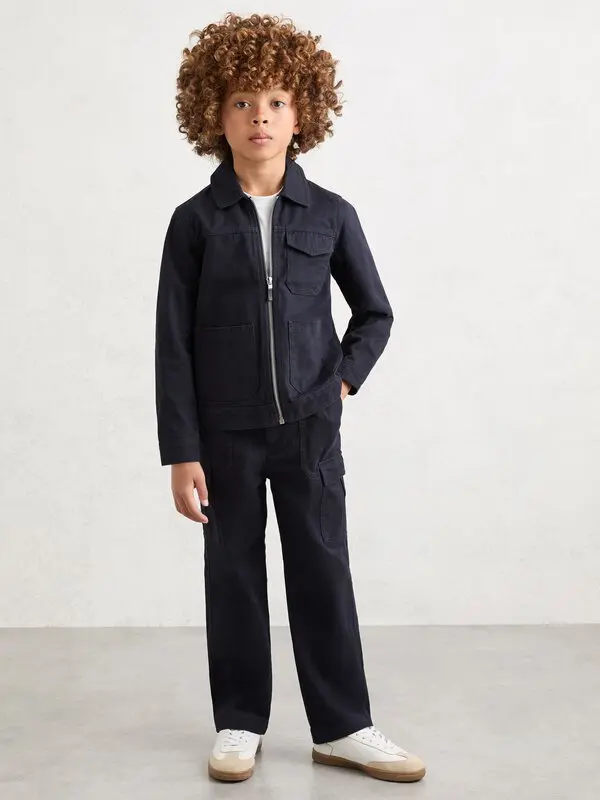 REISS 3-9 Yrs Cotton Zip-through Utility Jacket