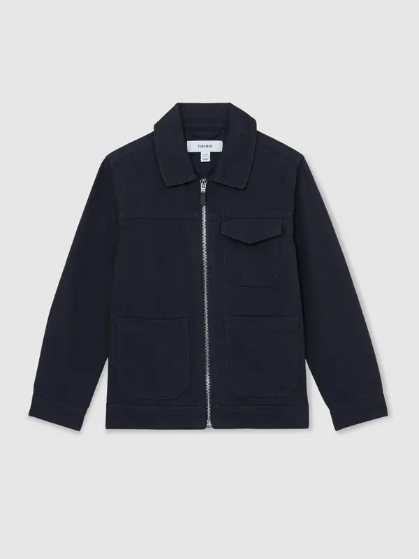 REISS 3-9 Yrs Cotton Zip-through Utility Jacket