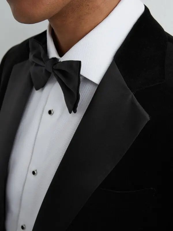REISS Ace Tailored Fit Velvet Single-breasted Blazer
