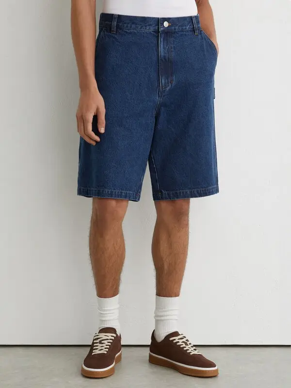 REISS Monogram Relaxed-fit Denim Shorts