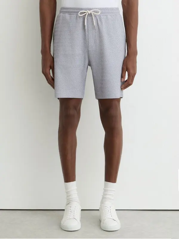 REISS Jacquard Textured Drawstring Shorts