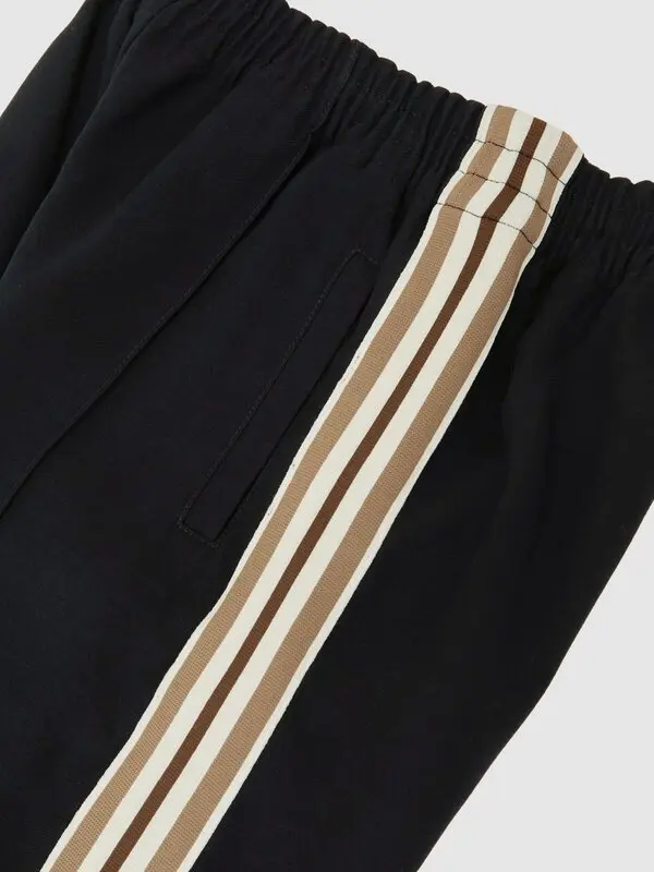 REISS Cotton Blend Straight-leg Trousers With Side Stripes