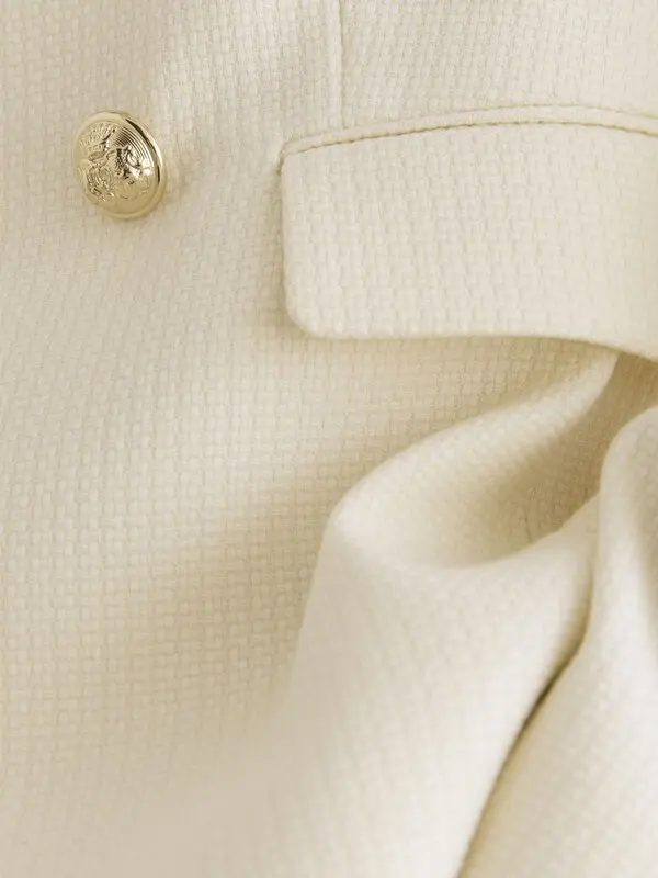 REISS Petite Tailored Fit Textured Double Breasted Blazer