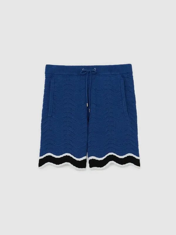 REISS Cotton-blend Wave-knit Tipped Shorts