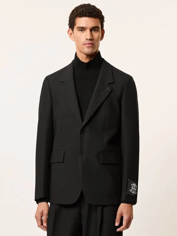 REISS Monogram Relaxed Single-breasted Blazer