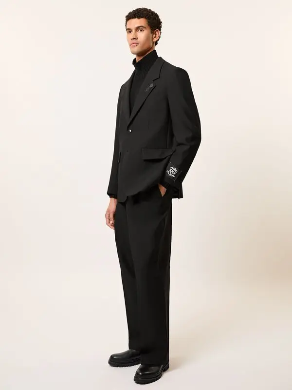 REISS Monogram Relaxed Single-breasted Blazer