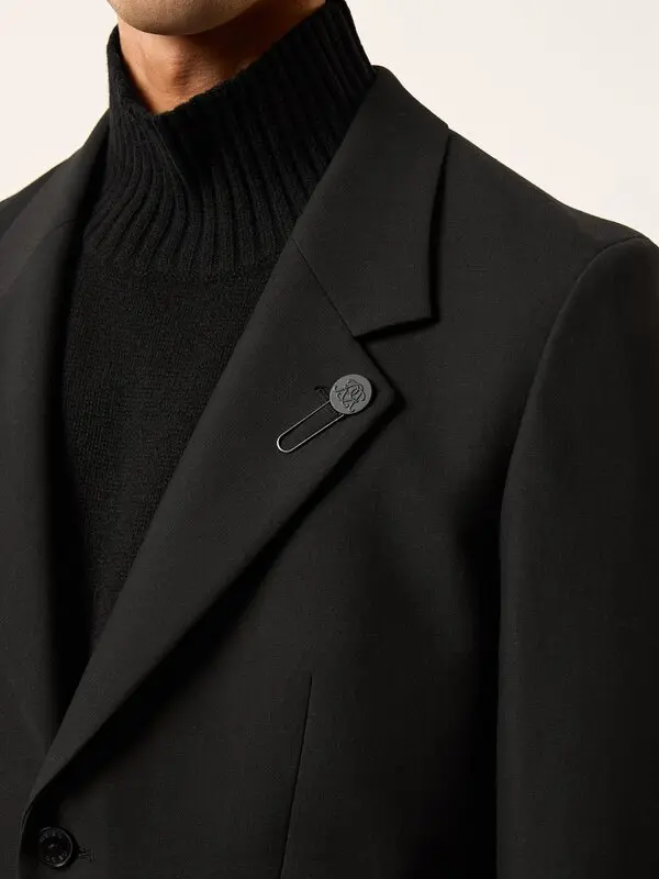 REISS Monogram Relaxed Single-breasted Blazer