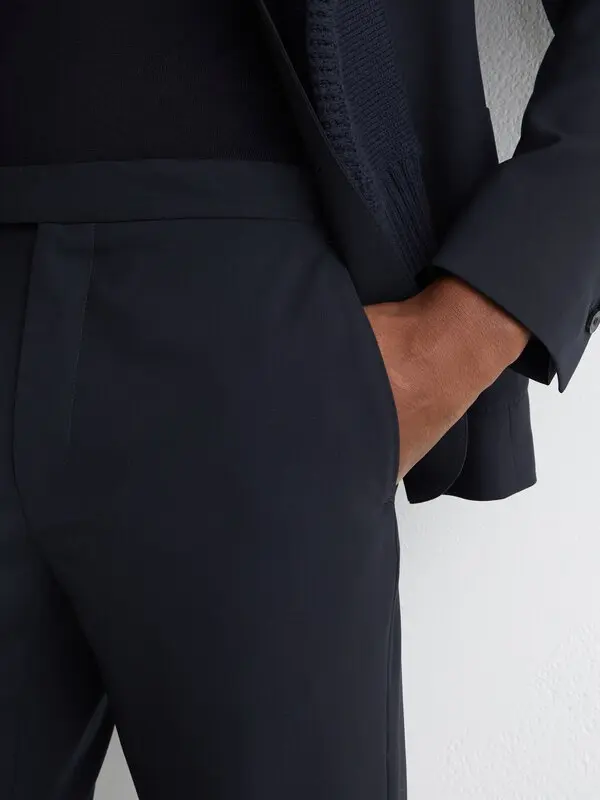 REISS Tailored Virgin Wool Trousers