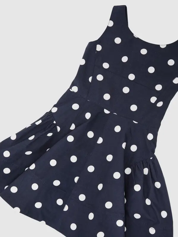 REISS 3-9 Yrs Cotton Polka-dot Sleeveless Dress