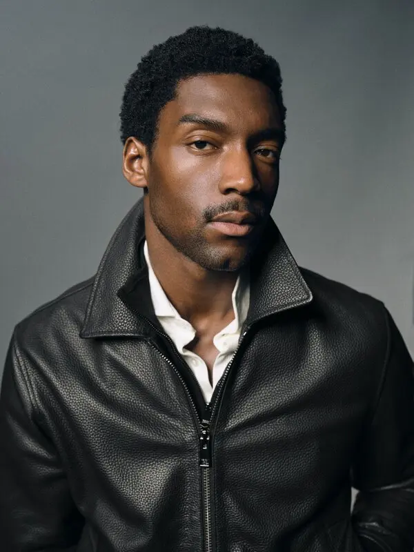 REISS Grained-leather Zip-through Jacket