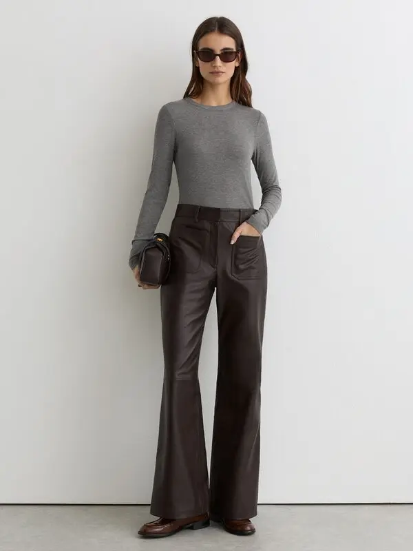 REISS Jersey Crew-neck Long-sleeve Top