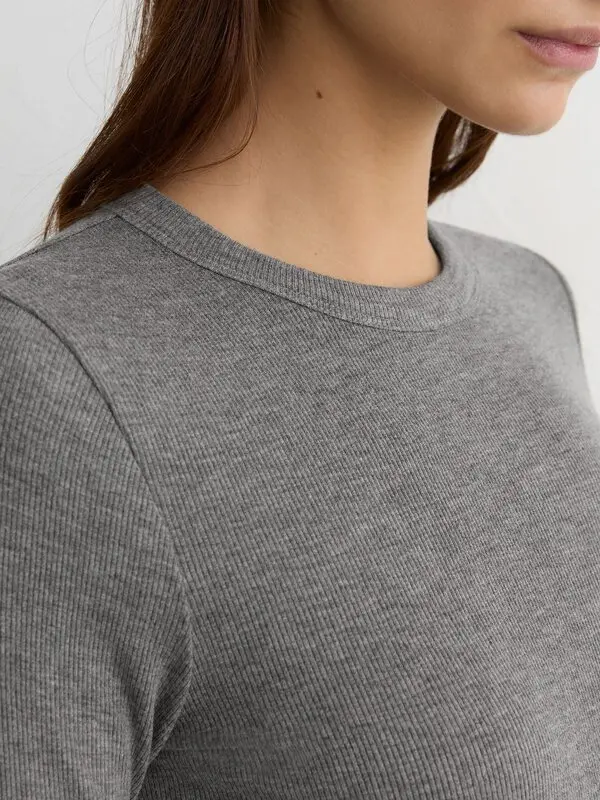 REISS Jersey Crew-neck Long-sleeve Top