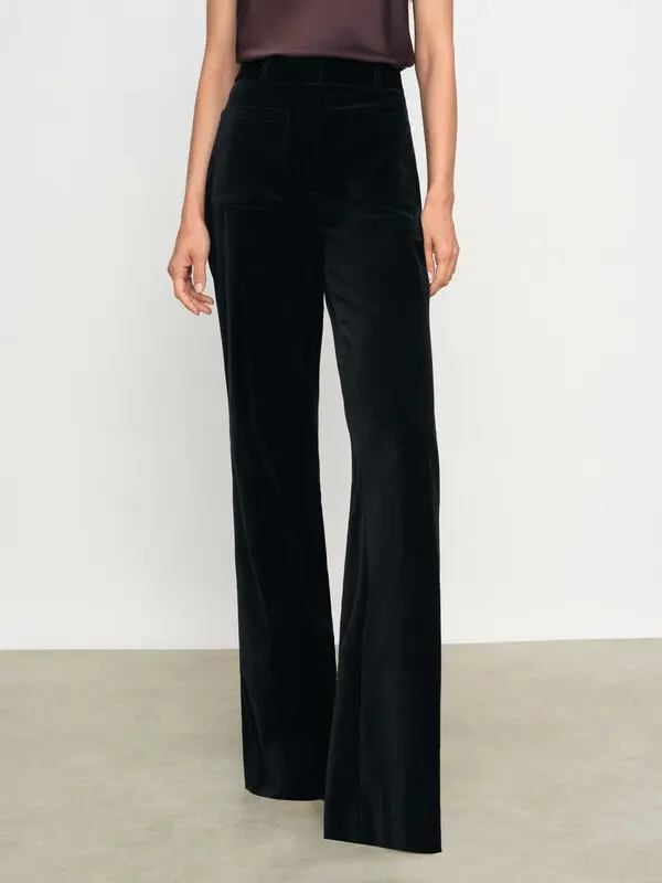 REISS Velvet Flared Trousers