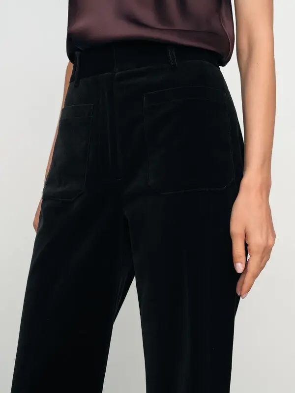 REISS Velvet Flared Trousers